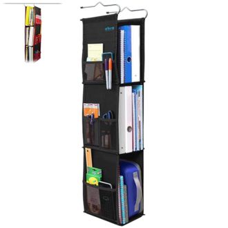Generic Portable School Hanging Locker Organizer,3-Tier Locker Organizer Shelf for Students and Professionals,Space Saving Storage Bag for School,Dorm,Office 