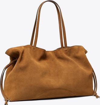 Tory Burch Ella Tote Bag aus Wildleder mit Kordelzug