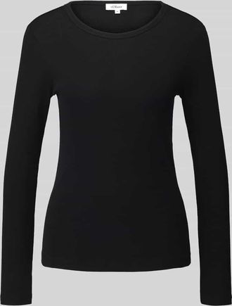 s.Oliver Red Label Slim Fit Langarmshirt aus reiner Baumwolle