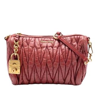 Miu Miu Sac port&eacute; &eacute;paule doccasion - Femme - Pre-owned - Rouge - Taille: ONE Size