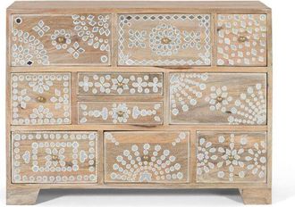 Giner&Colomer Giner Y Colomer - Commode &agrave; dix tiroirs en bois de manguier