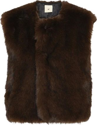 Julie Fagerholt - Heartmade Gilet Barsea - Femme - Vestes - Brun - Taille: 44 FR