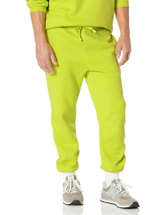 Amazon Essentials Herren Unten geschlossene Jogginghose mit lockerer Passform (erhältlich in Big & Tall), Lindgrün, XXL