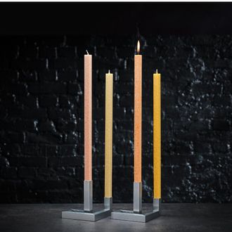 AMABIENTE Designcandles Kerzenhalter: P-Tube f&uuml;r 2 Kerzen Classic P-Tube CTA6 - Ambiente Square Candle