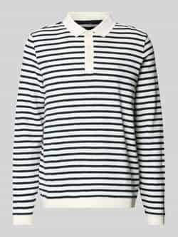 Fynch-Hatton Sweatshirt im Allover-Look mit Polokragen