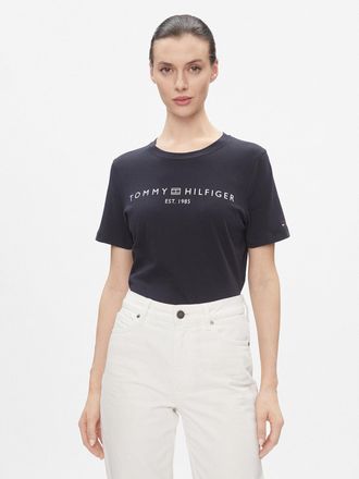 Tommy Hilfiger T-Shirt WW0WW40276 Dunkelblau Regular Fit