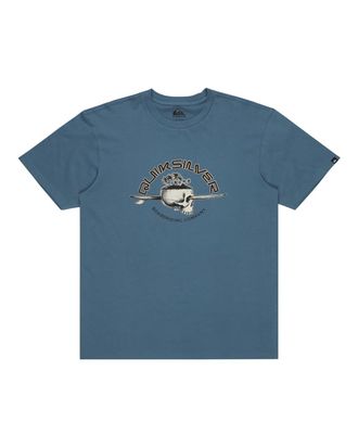 Quiksilver Skull Lines SS Herren-T-Shirt, Coronet Blue, L