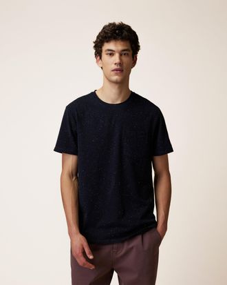 Faguo T-shirt bleu marine coton