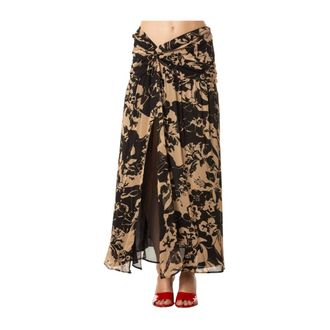 Simona Corsellini Jupe imprim&eacute;e - Femme - Jupes - Noir - Taille: 42 FR