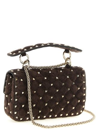 Valentino Garavani Womens Brown Calfskin Shoulder Bag