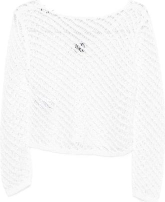 Pinko Pinko, Femme, Pulls, Blanc, Taille: 40 FR Pull ras du cou