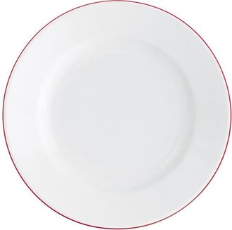 Kahla Pronto Line Frühstücksteller 20,5 cm Line cherry red | Beilagenteller mit roter Linie aus Porzellan