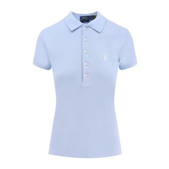 Polo Ralph Lauren Femme, Tops, Bleu, Taille: 40 FR Polo en Piqu&eacute; de Coton