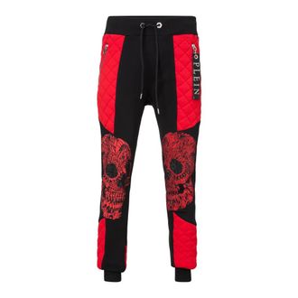 Philipp Plein Homme, Pantalons, Rouge, Taille: 2XL Pantalon de jogging twin troubles puissant