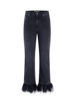 Riani Wide Leg Jeans mit Federsaum