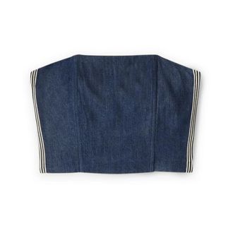 Motivi Denim-Effekt Bustier-Top mit Seitenstreifen - - Tops - Damen - Blau - S