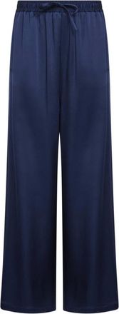Stella McCartney Femme, Pantalons, Bleu, Taille: 34 FR Pantalon large en satin