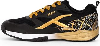Hundred Herren Beast Max Material: Polyester, TPU | Suitable for Indoor, Squash, Table Tennis, Basketball & Padel (Black/Gold, EU 44, UK 10, US 11)
