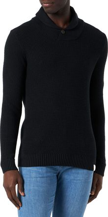 Mustang Jeans Herren Emil Sc Structure Pullover, Black Beauty 4185, 3XL