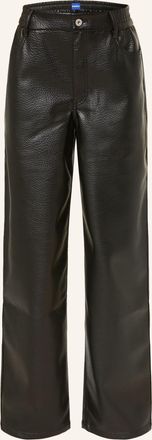 HUGO BOSS Hugo Hose In Lederoptik schwarz