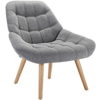 Vente-Unique Vente-unique - Fauteuil en tissu gris luosto