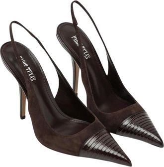 PARIS TEXAS Femme, Chaussures, Brun, Taille: 41 EU Escarpins Slingback en Daim avec Bout Emboss&eacute;