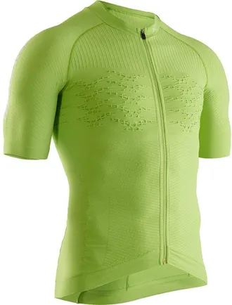X Bionic Effektor 4.0 Kurzarm-Radsport-Kompressions-Jersey-T-Shirt mit Rei&szlig;verschluss Gr&uuml;n Mann Gr&ouml;sse L