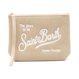 MC2 Saint Barth Femme, Sacs, Beige, Taille: ONE Size Aline Canvas Clutch
