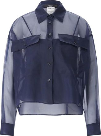 Max Mara Femme, Blouses et Chemises, Bleu, Taille: 36 FR Colomba Blouse