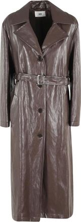 SOLOTRE Femme, Manteaux, Brun, Taille: 40 FR Trench Barolo Revers avec Fermeture &Eacute;clair