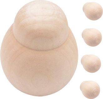 Yardwe 5stücke Unvollendete Holzpuppen Bemalen Handwerk Figuren Für Kreative Bastelprojekte Für Persönliche