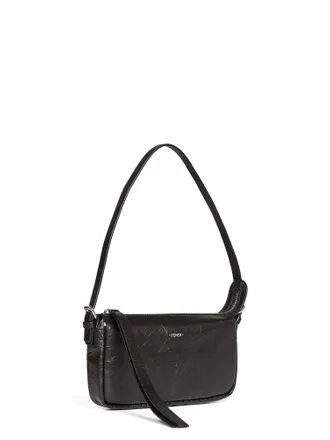 Fendi Craquel&eacute; Calfskin Shoulder Bag - Black
