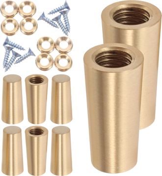 Artibetter Mikikit Messing M&ouml;belbeine 8 St&uuml;ck mit Schrauben und Unterlegscheiben Tischf&uuml;&szlig;e f&uuml;r Holztabletts Schmuckk&auml;stchen und K&uuml;chenger&auml;te 30mm H&ouml;he Konisch f&uuml;