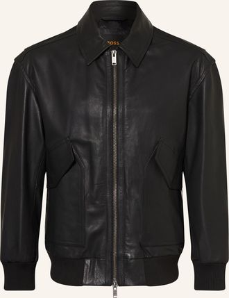 HUGO BOSS Lederjacke Josual schwarz