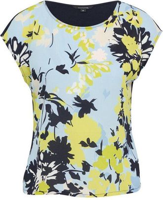 Comma Kurzarmshirt T-Shirt Blusenshirt im Fabricmix
