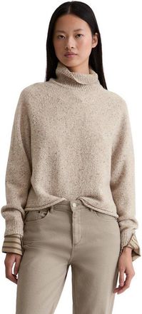 Marc O'Polo Stehkragenpullover aus Tweed, regular fit, aus Schurwoll-Mix