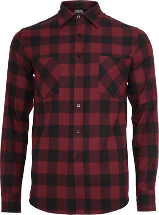 Urban Classics Hemd f&uuml;r Herren (Schwarz/Burgunderrot)