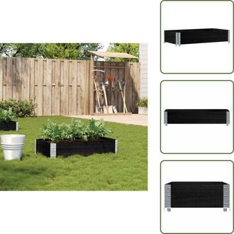 vidaXL Vidaxl - Jardini&egrave;re noir 100x50 cm bois massif de pin - Jardinier Noire - Jardini&egrave;re Bois - Pot Plante Ext&eacute;rieur - Bac Plantation - D&eacute;coration Jardin