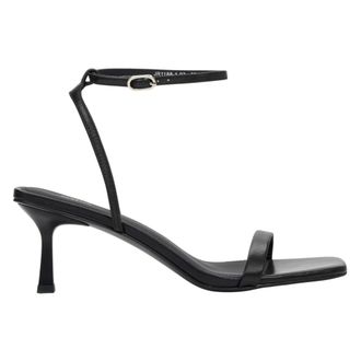 Estro & Luminara Femme, Chaussures, Noir, Taille: 40 EU Sandales &agrave; talons coniques en cuir