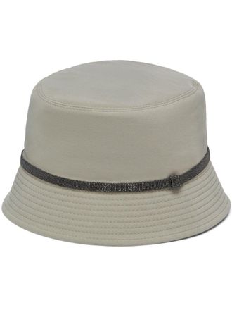 Brunello Cucinelli Fischerhut mit Monili-Verzierung - Gr&uuml;n