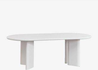 Sklum Sklum - Ovaler Esstisch 220x100 cm aus mdf Loulou Gardenia Weiß