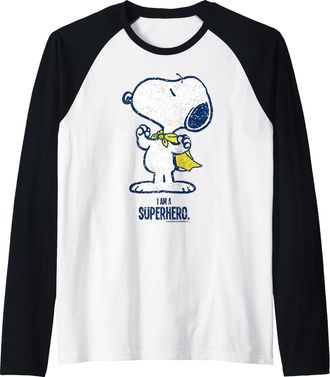 Peanuts Snoopy Super Superheld Vintage Classic Comic 80er 90er Jahre Raglan