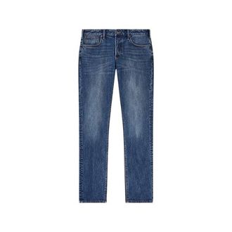 Emporio Armani Jean droit en coton m&eacute;lang&eacute;