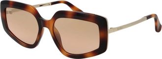 Max Mara Femme, Accessoires, Brun, Taille: ONE Size Rectangle Lunettes de soleil