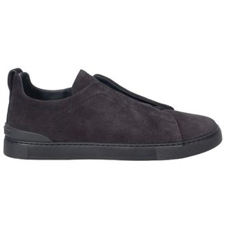 Ermenegildo Zegna Homme, Chaussures, Bleu, Taille: 45 EU Baskets Basses Triple Stitch