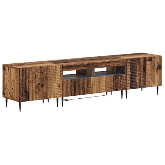 vidaXL Mobile Tv Led A 3 Pezzi Legno Antico Legno Ingegnerizzato Vidaxl