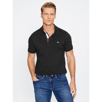Tommy Jeans Poloshirt DM0DM15370 Schwarz Slim Fit