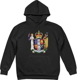 Generic Sweat &Agrave; Capuche Patriotique Nouvelle-Z&eacute;lande Embl&egrave;me National Amusant Embl&egrave;me National Imprim&eacute; Graphique Sweat &Agrave; Capuche avec Poches Doublure Polaire 