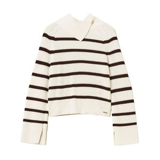 Twinset Femme, Pulls, Multicolore, Taille: 36 FR Pull à col roulé rayé