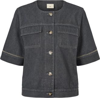 Julie Fagerholt - Heartmade Denimjacke - - Jackets - Damen - Schwarzk - XL